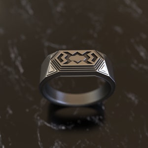 Dwarven-inspired 925 Sterling Silver Ring, Handmade Fantasy ...