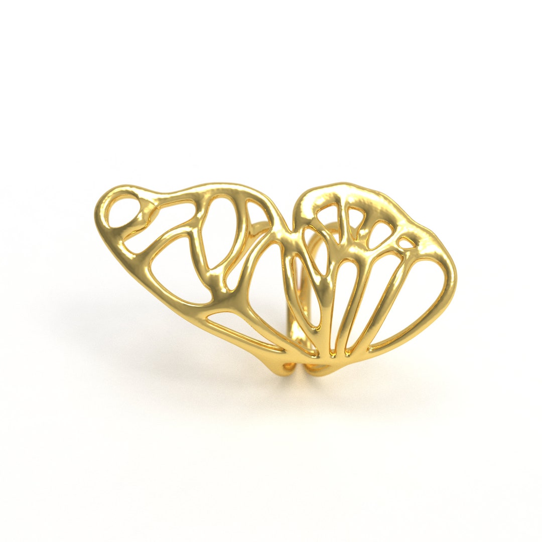 Elegant Butterfly Wing Gold Ring Nature-inspired Delicate Design ...