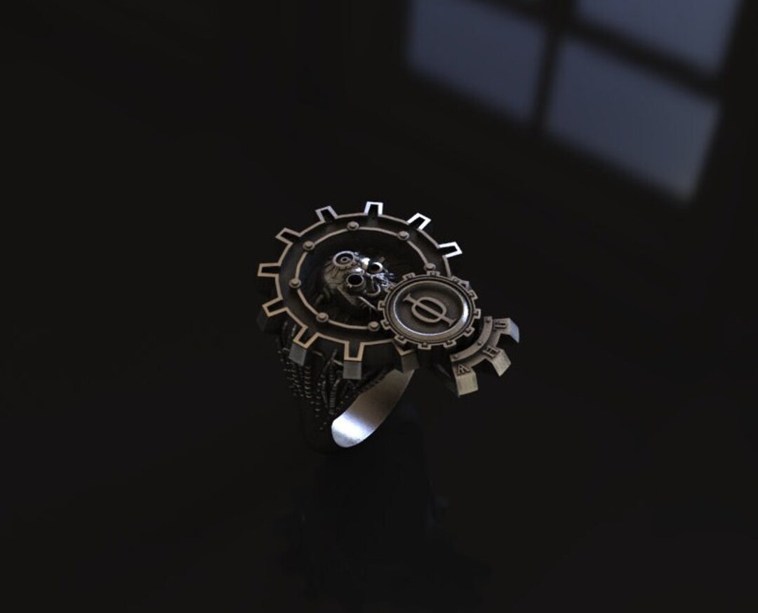 Adeptus Mechanicus Ring 3D Chunky Ring 925 Sterling Silver - Etsy
