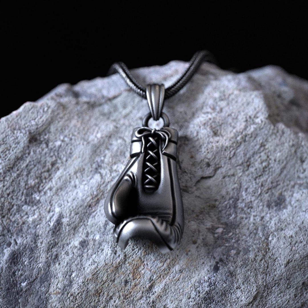 Boxing Glove Pendant Necklace 925 Sterling Silver Sports Jewelry for ...