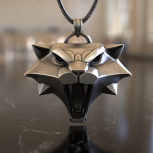 925 Sterling Silver Cat School Medallion Necklace Elegant Gaming Relic ...