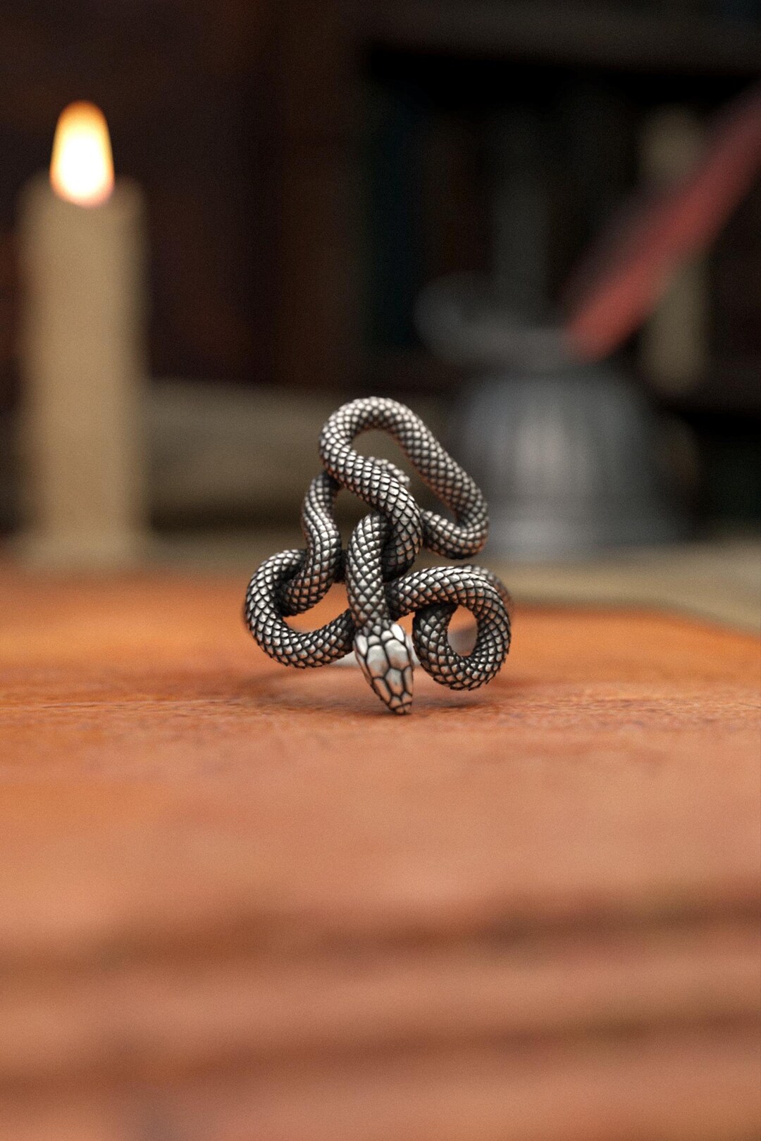 Snake Ring, Unique Serpent Ring, 925 Sterling Silver Wild Animal Ring ...