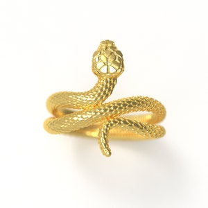 Elegant Gold Snake Ring: Intricate Design, Timeless Symbolism, Perfect ...