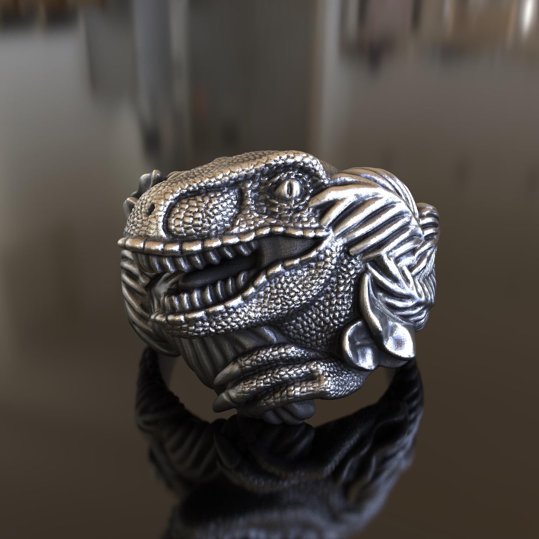 Velociraptor Ring, Sterling Silver 925, Dinosaur Inspired Jewelry ...