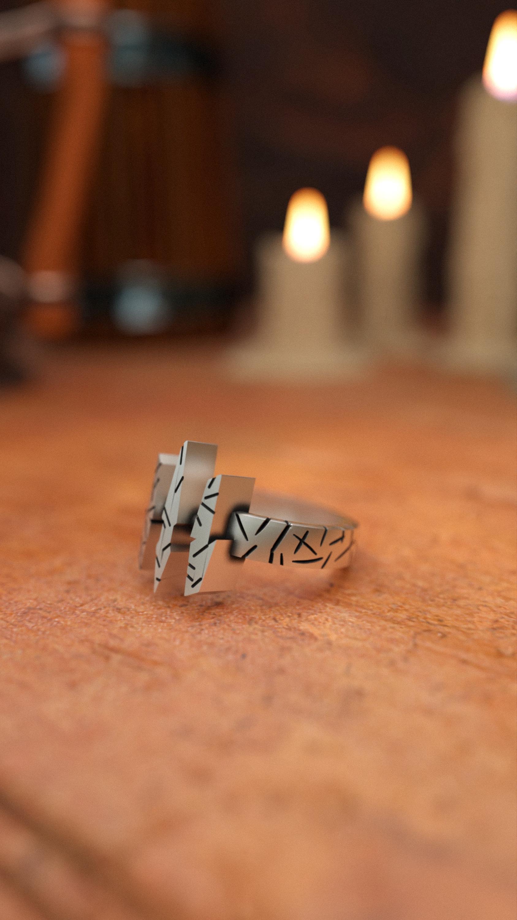Monster Claw Ring 925 Sterling Silver, Gothic Fantasy Wolf Claw ...