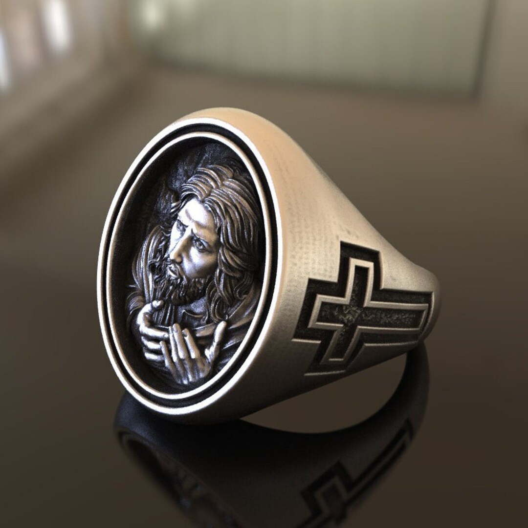 Jesus Signed Silver Ring, 925 Sterling, Unisex Christian Jewelry ...