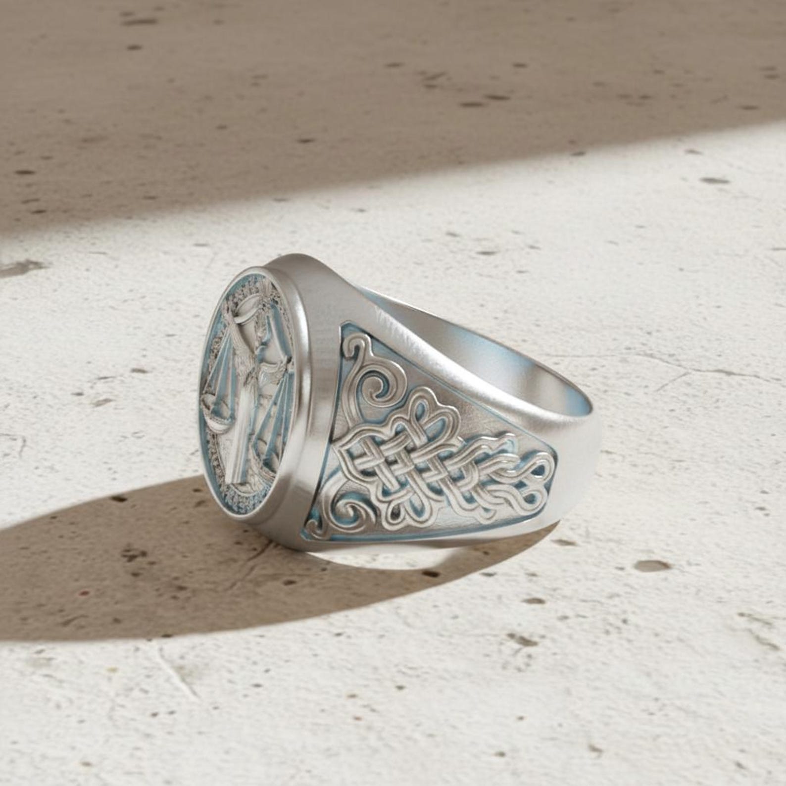 Exquisite 925 Sterling Silver Libra Ring - Handcrafted Zodiac Jewelry ...