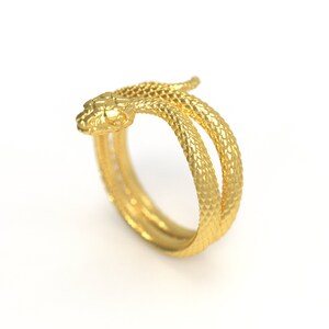 Elegant Gold Snake Ring: Intricate Design, Timeless Symbolism, Perfect ...