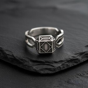 Dwarven-inspired 925 Sterling Silver Ring, Handmade Fantasy ...