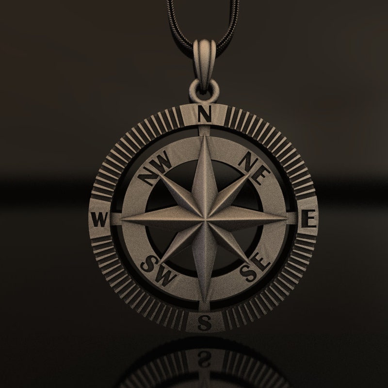Compass Pendant - Etsy