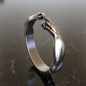 Hand of God Adam Ring 925 Sterling Silver Genesis Creation Adjustable ...