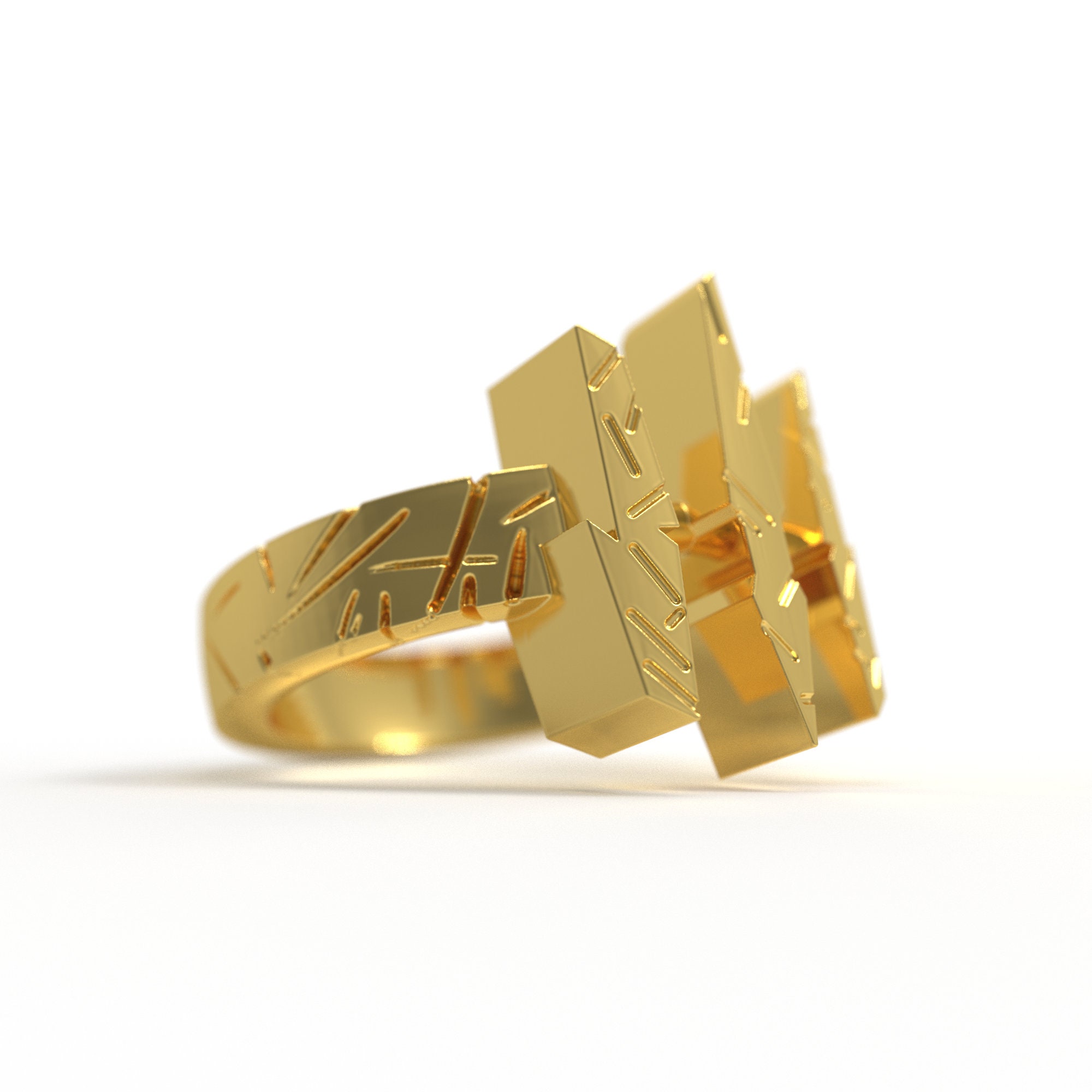 Monster Claw Wolf Gold Ring - Inspired by Geralt's Saga - Unique Design ...