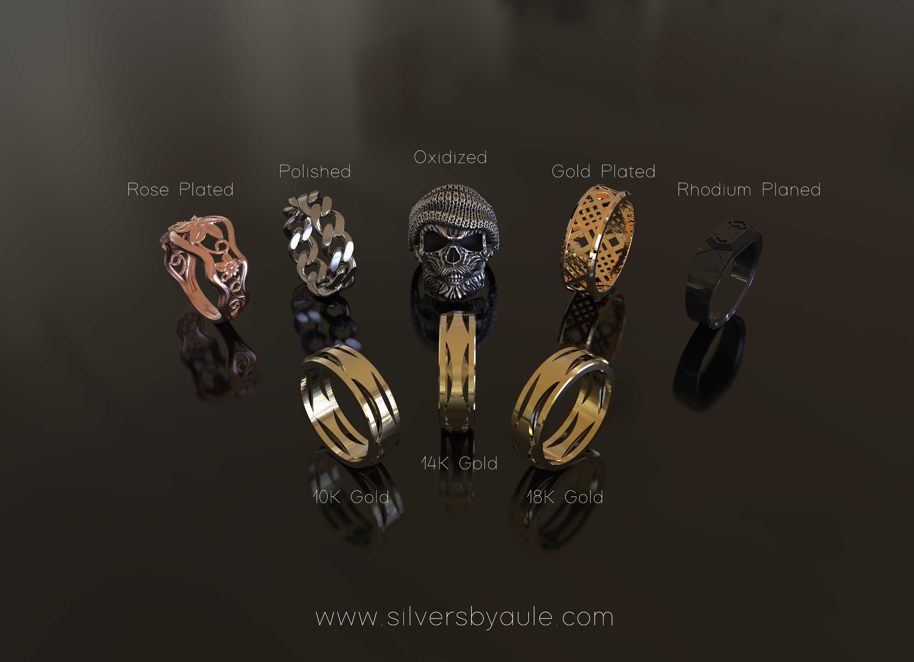 Adeptus Mechanicus Ring, 3D Chunky Ring, 925 Sterling Silver Biker Ring ...