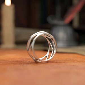 Parametric Design Handmade Sterling Silver Men Brutal Ring, Silver Men ...