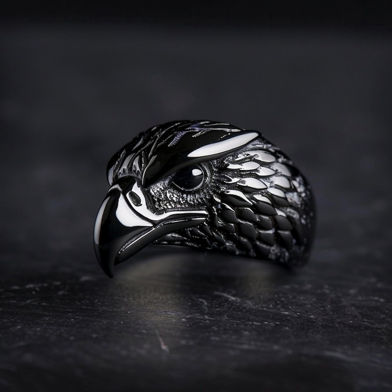 Silver Eagle Ring Mens - Etsy