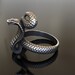 Handcrafted 925 Sterling Silver Cobra Ring, Exotic Animal-inspired ...