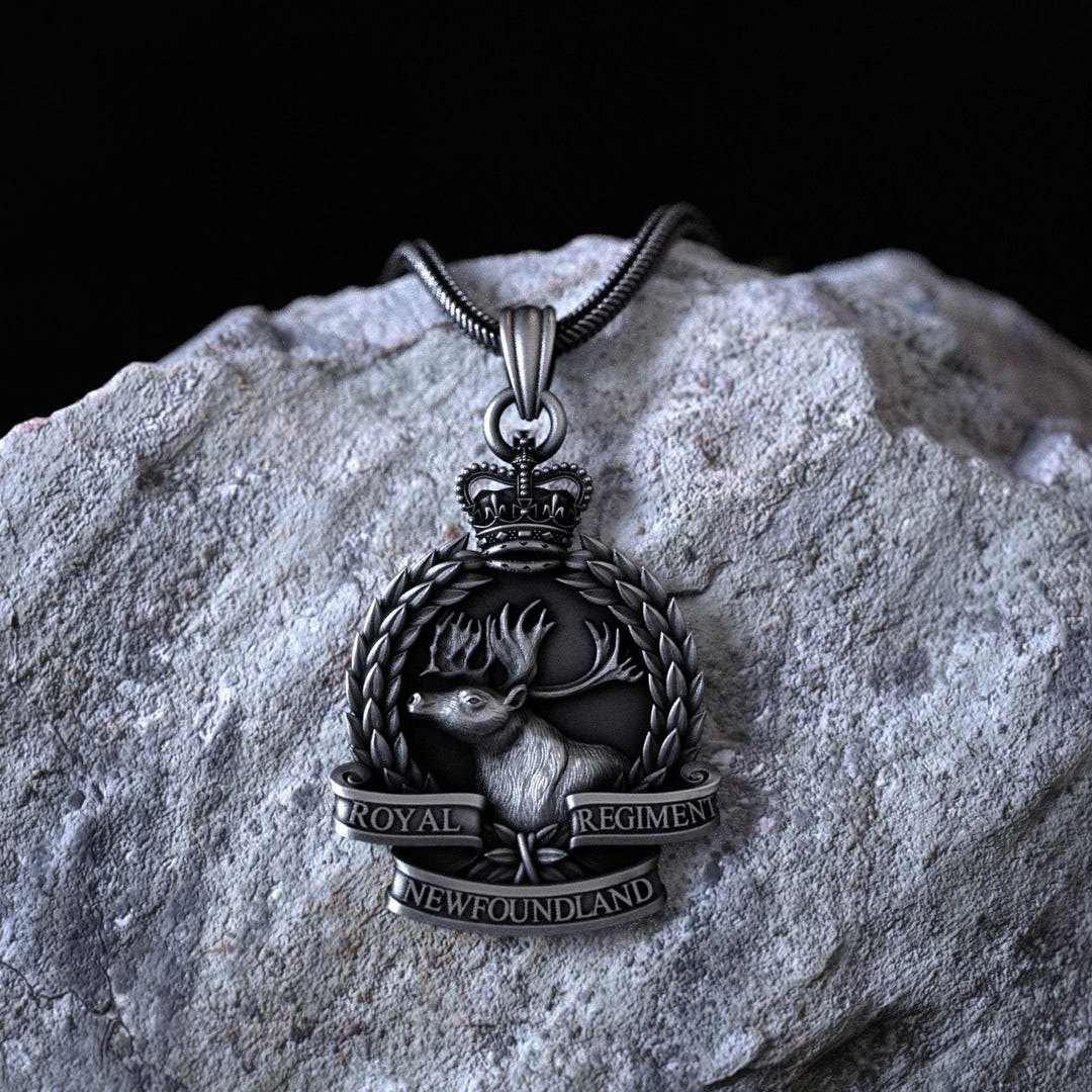 Royal Newfoundland Regiment Deer Emblem Pendant, Sterling Silver ...