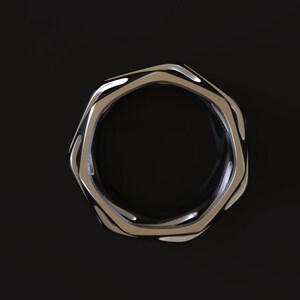 Parametric Design Handmade Sterling Silver Men Brutal Ring - Etsy