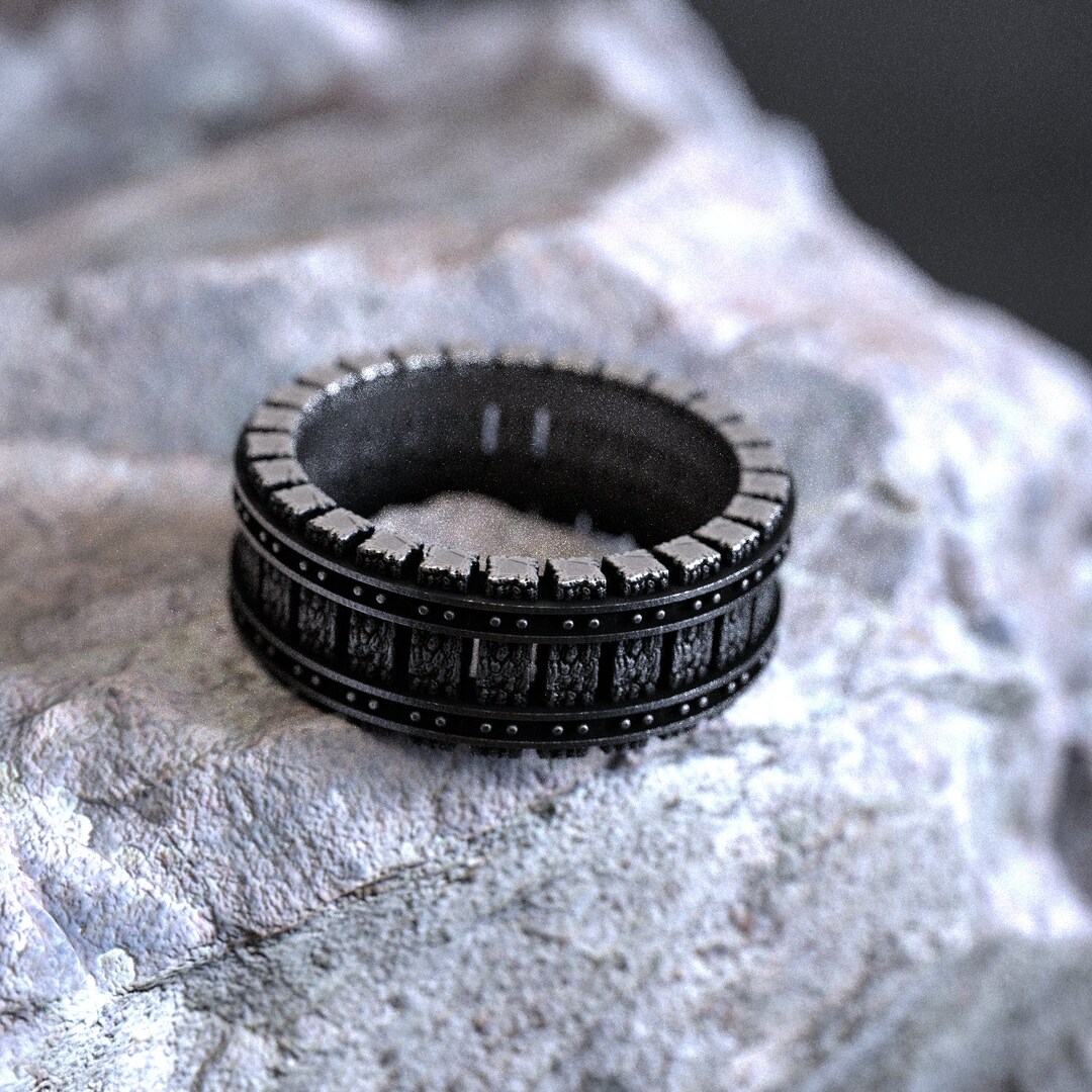 Railroad Track Train Ring 925 Sterling Silver Unique Design Handmade ...