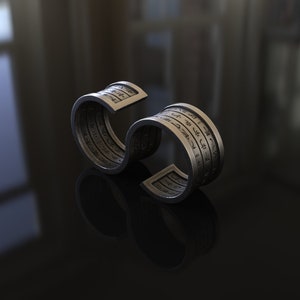 Ring of Spell Storing Sterling Silver, Adjustable, Unisex, Fantasy ...