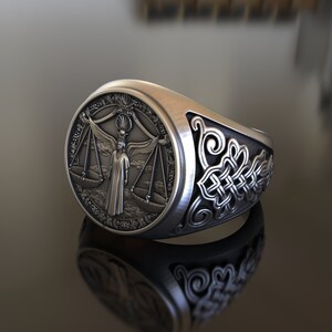 Exquisite 925 Sterling Silver Libra Ring Handcrafted Zodiac Jewelry ...