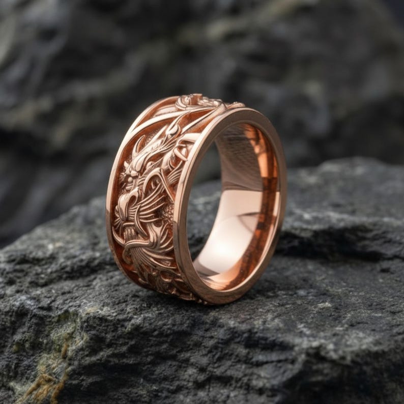 Dragons Fury Ring 925 Sterling Silver Oxidized Finish Mythical Creature ...