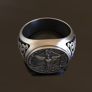 Exquisite 925 Sterling Silver Libra Ring Handcrafted Zodiac Jewelry ...