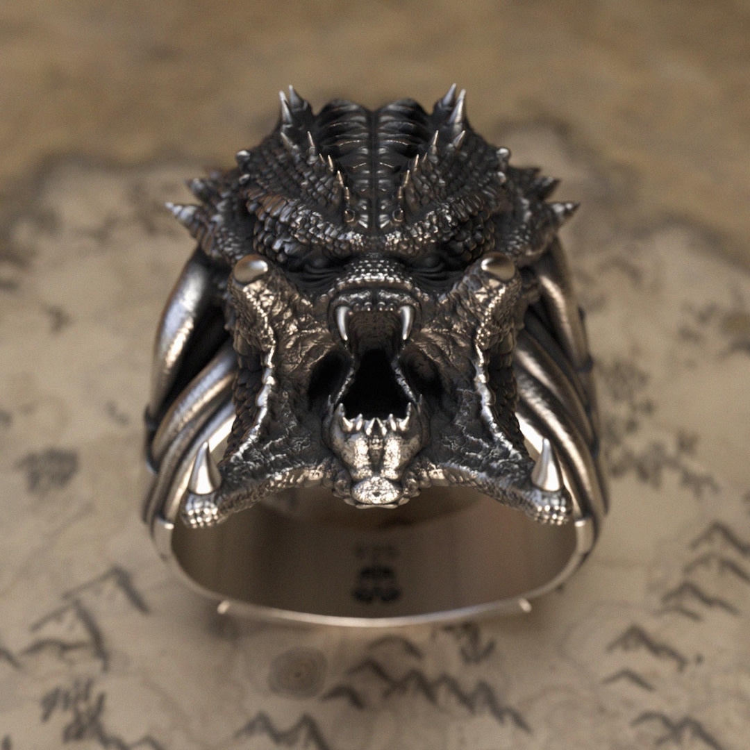 Predator Ring , Alien , 925 Sterling Silver , 3D Print , 3d Printed ...