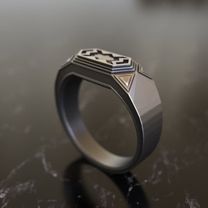 Dwarven-inspired 925 Sterling Silver Ring, Handmade Fantasy ...