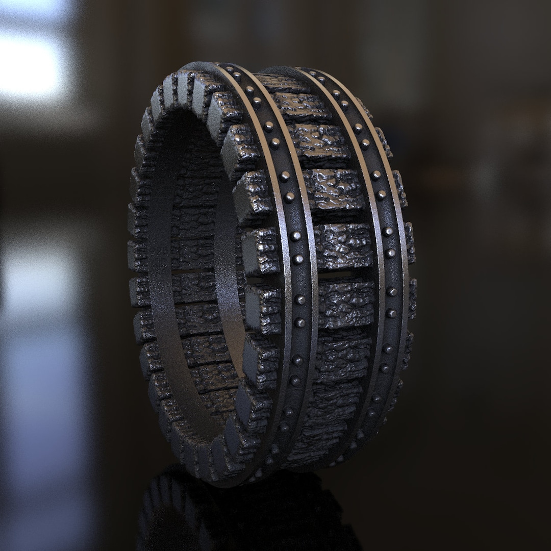 Railroad Track Train Ring, Handcrafted 925 Sterling Silver, Unique ...