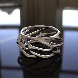Parametric Design Handmade Sterling Silver Men Brutal Ring - Etsy