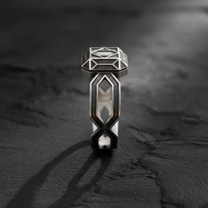 Dwarven-inspired 925 Sterling Silver Ring, Handmade Fantasy ...