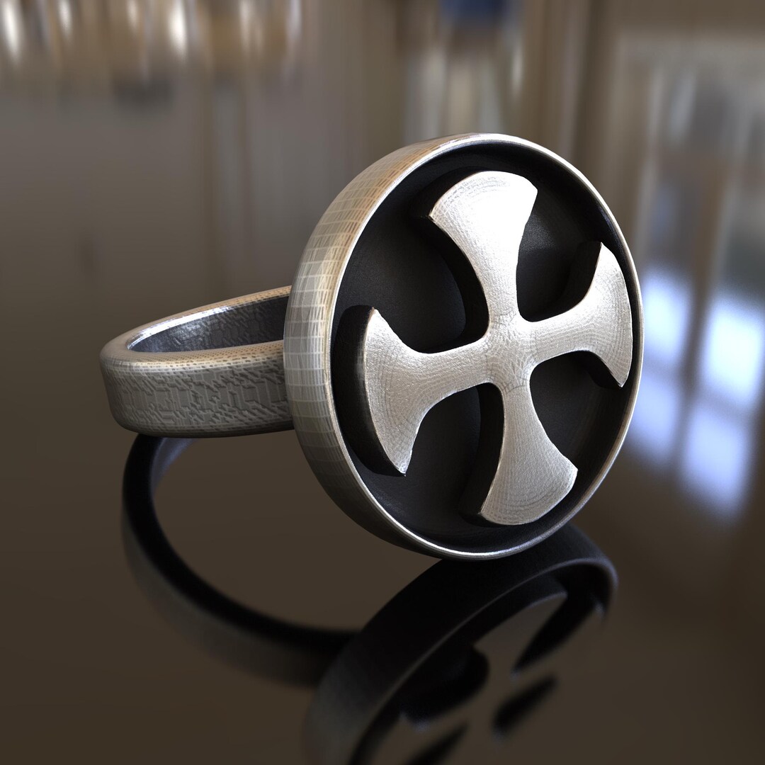 Knights Templar Ring, 925 Sterling Silver, Medieval Inspired Jewelry ...