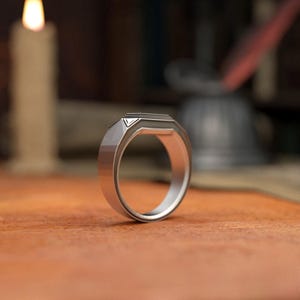 Dwarven-inspired 925 Sterling Silver Ring, Handmade Fantasy ...