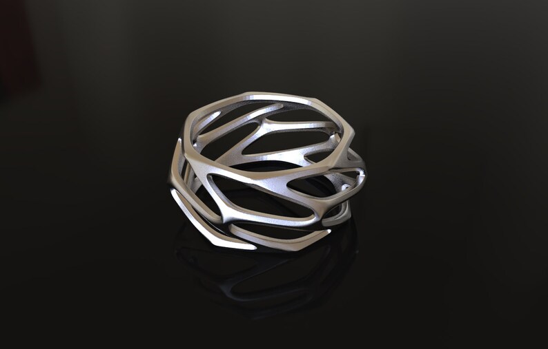 Parametric Design Handmade Sterling Silver Men Brutal Ring - Etsy