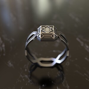 Dwarven-inspired 925 Sterling Silver Ring, Handmade Fantasy ...