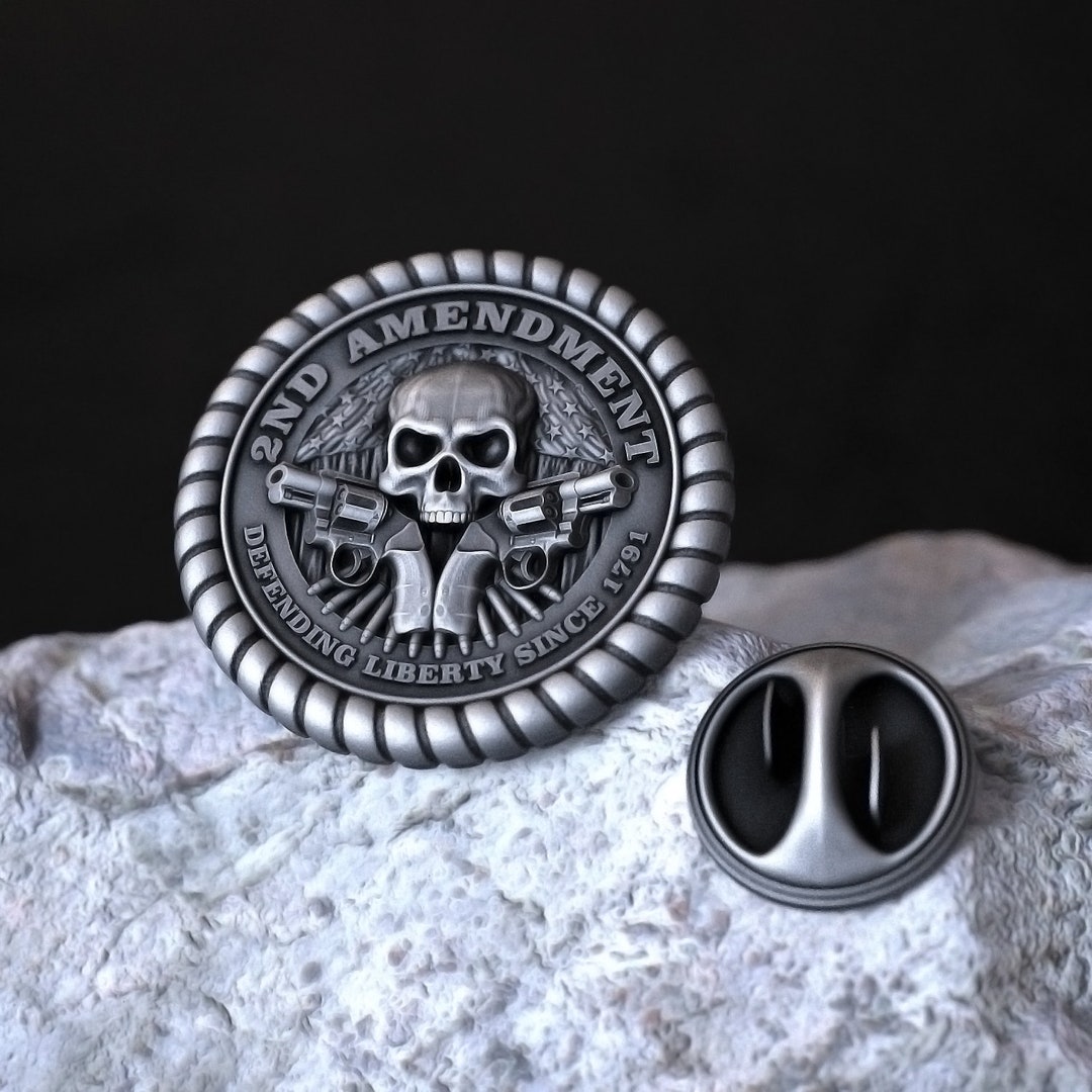 US Army 2nd Amendment Defending Liberty Since 1791 Lapel Pin 925 ...