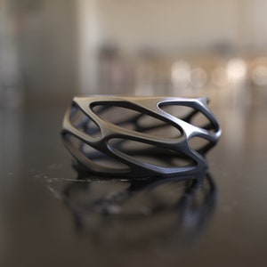 Parametric Design Handmade Sterling Silver Men Brutal Ring, Silver Men ...