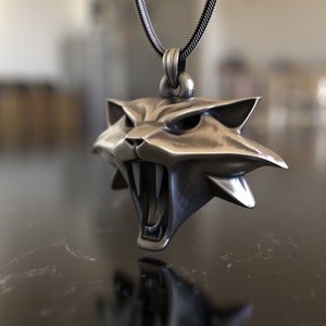 925 Sterling Silver - Cat School Geralt Medallion Necklace - Exclusive ...