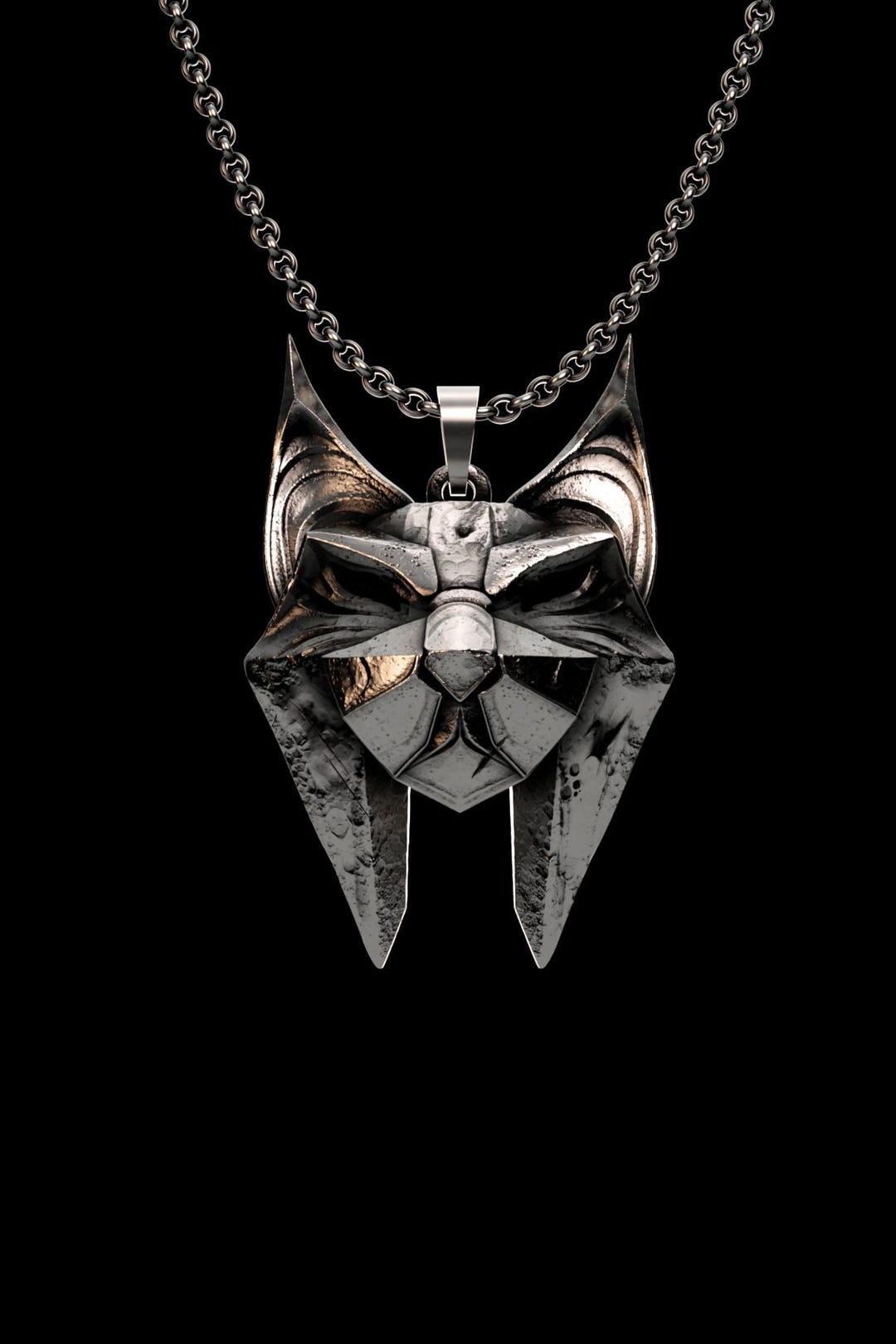 Lynx School Witcher Pendant Sterling Silver 925, Monster Hunter ...