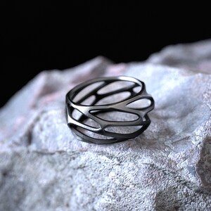 Parametric Design Handmade Sterling Silver Men Brutal Ring, Silver Men ...