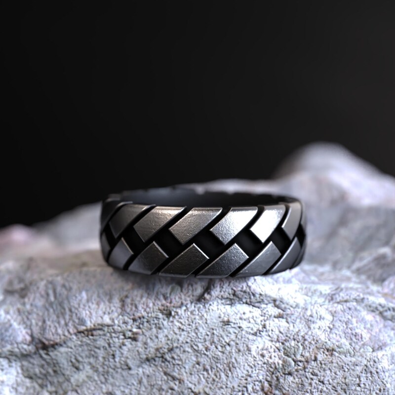 Modern Silver Ring - Etsy