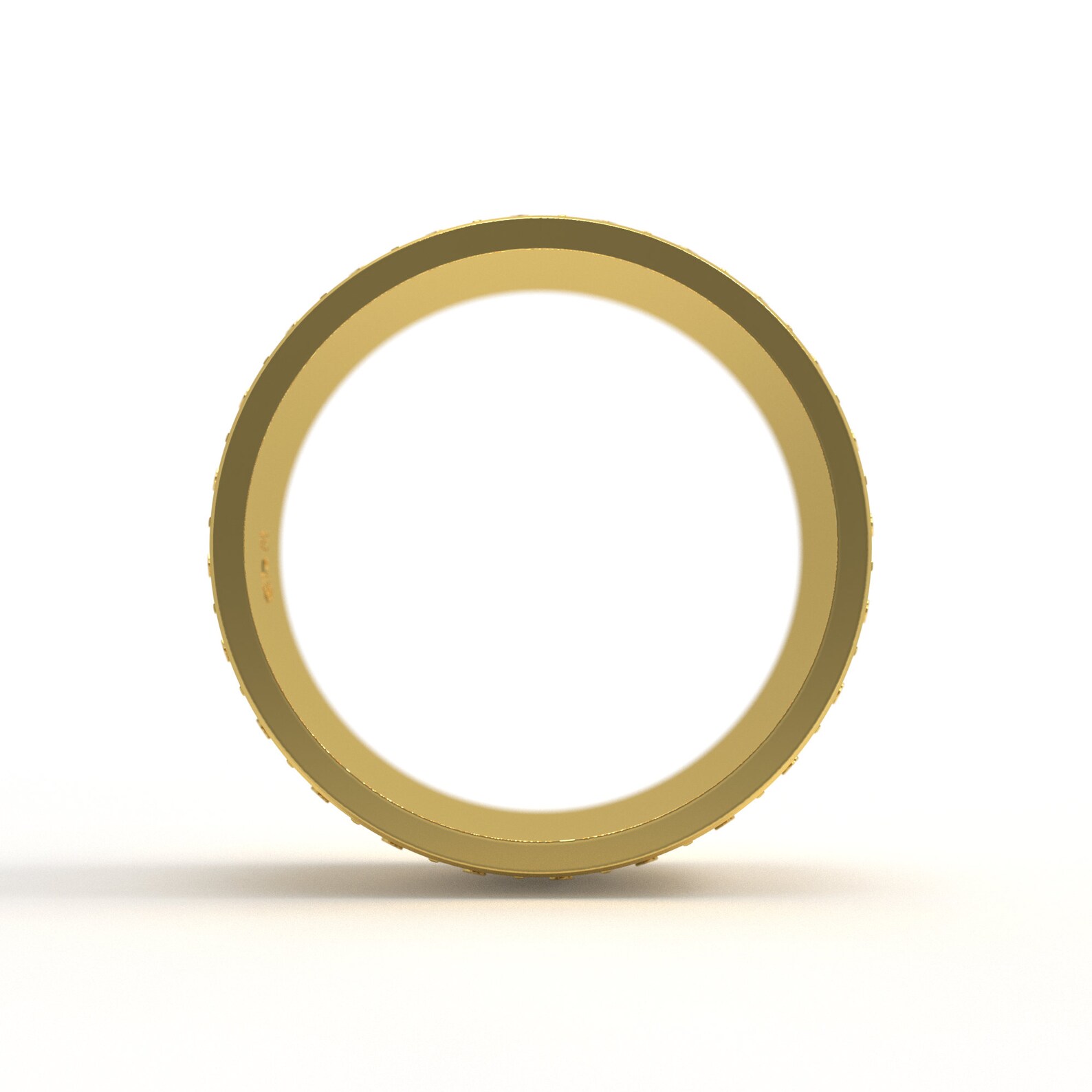Gold Men Wedding Ring Japanese Art Inspired Wave Pattern Unique ...