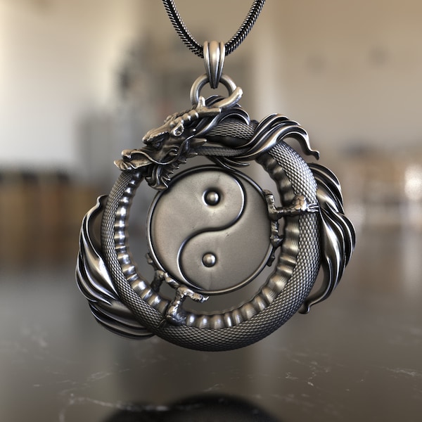 Sterling Silver Pendants Ying Yang Men - Etsy