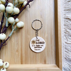 Glitter Bible Verse Keyring, Psalm 27, Christian Gifts, Church Gifts ...