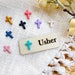 Cross Wooden Name Tag Badge With Magnetic Backing or Pin Backing, Usher ...