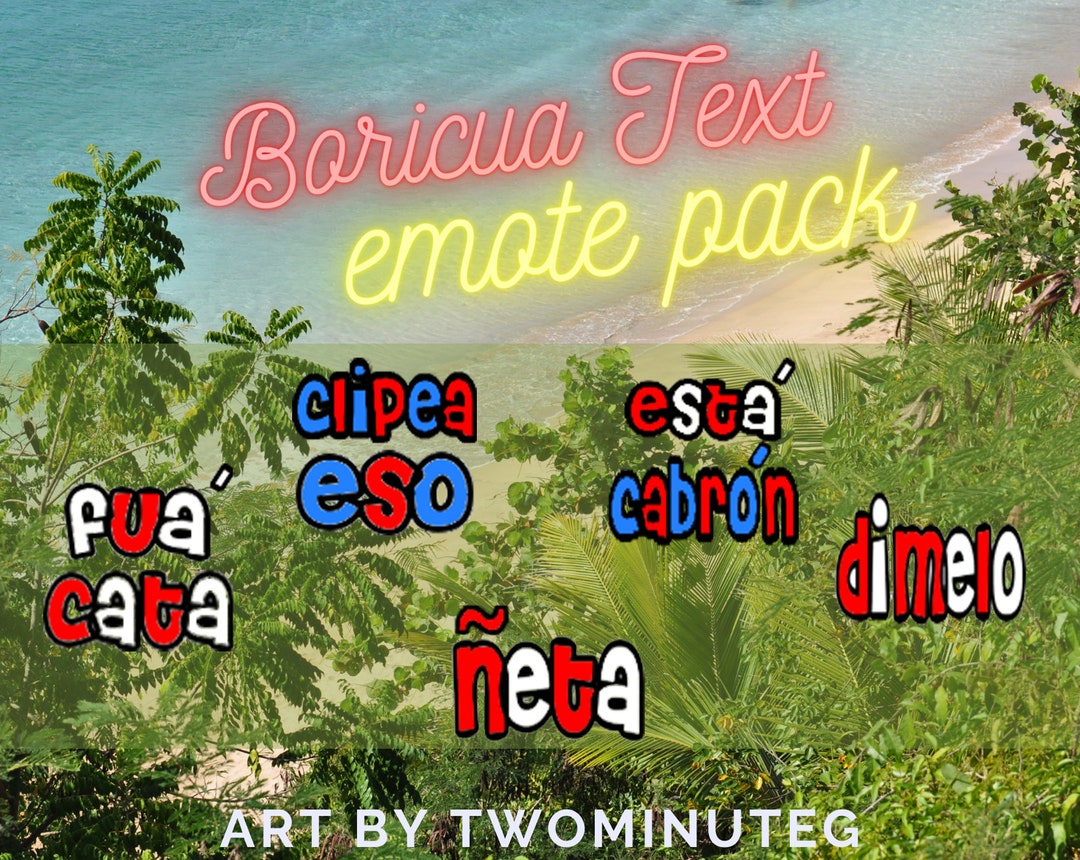 Twitch Boricua Text Emote Pack 5 Emotes - Etsy Australia