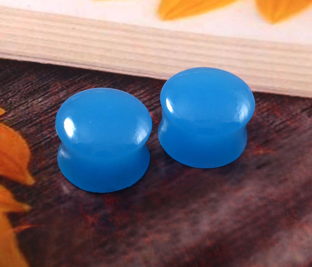 Beautiful Chalcedony Gemstone Plug, Double Flare Plugs ,smooth Polish ...