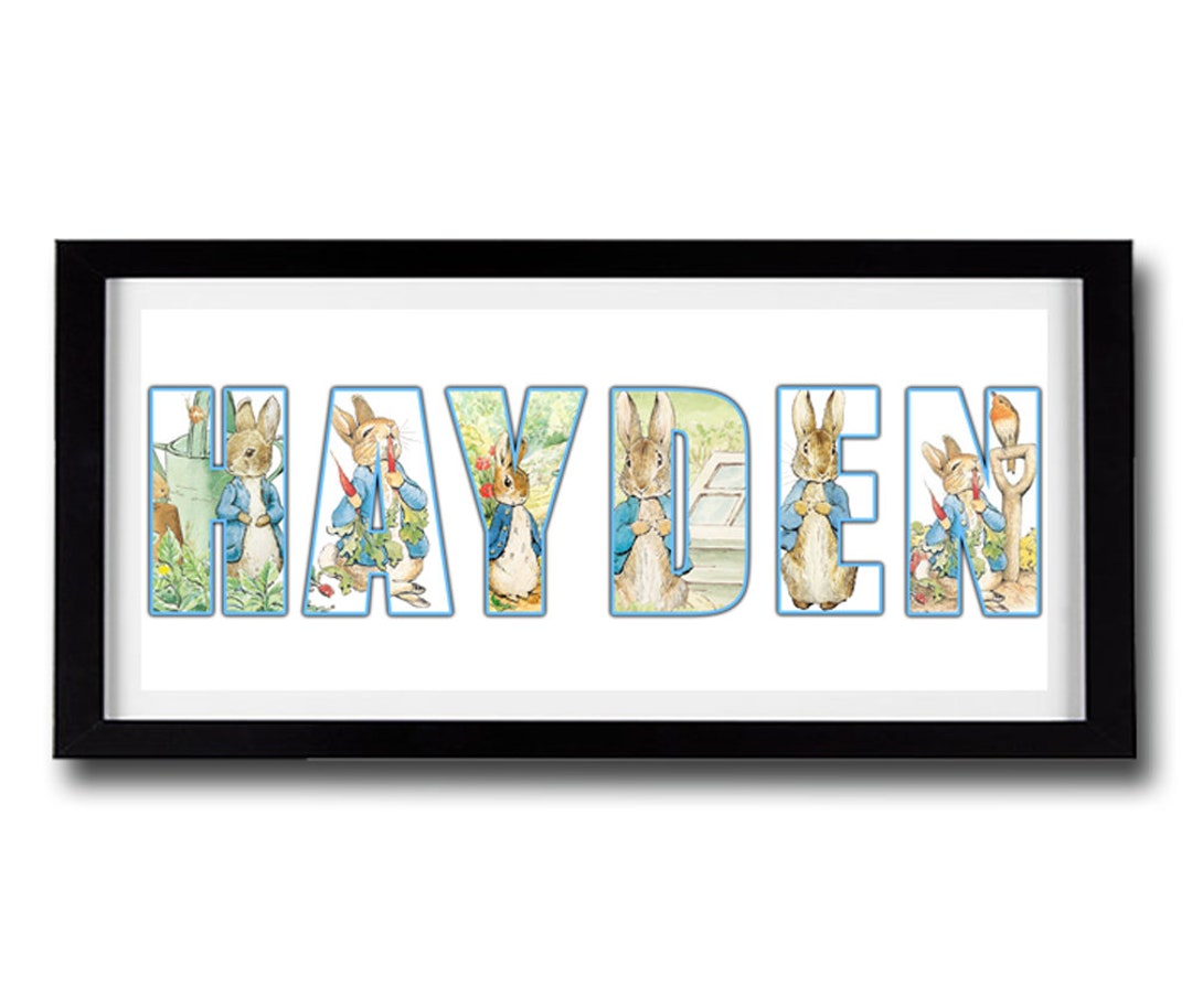 PETER RABBIT Personalised Digital Name Artwork Peter Rabbit ...
