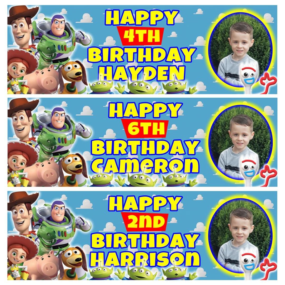TOY STORY Personalised Birthday Photo Banners Disney Toy Story ...